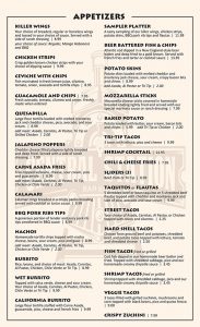 Menu - Fillmore Central Station
